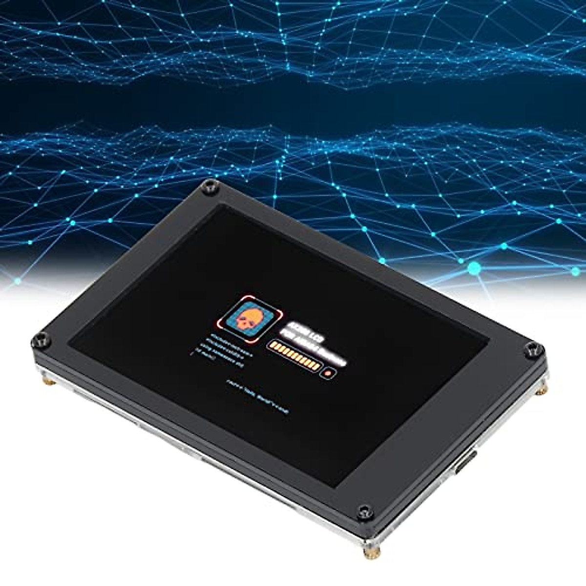 FECAMOS Mini LCD Display, 3.5in IPS Monitor Subscreen Easy to Install Standard Size High Resolution USB Connection for DIY Electronic Products