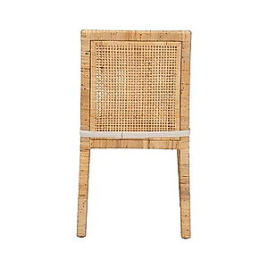 bali & pari Sofia Natural Rattan Dining Chair, One Size