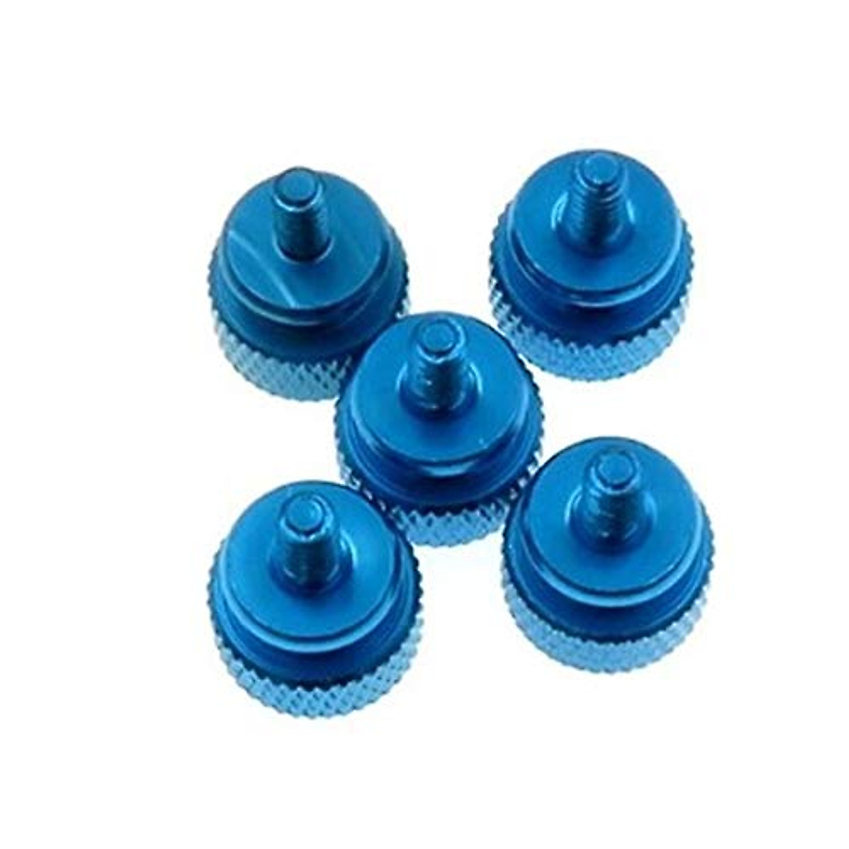 Thumb Screw 5PCS 6#-326.5/12 Colorful Aluminum Alloy Knurling Thumb Screws for Computer Case Graphics Card Knurled Head Threaded (Color : SkyBlue, Length : 6.5mm)