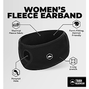 Tough Headwear Ear Warmer Headband - Ear Muffs - Running Winter Headband, Fleece Headband for Men & Women for Cold Weather