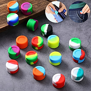 100 Pieces Silicone Wax Containers Non Stick Silicone Wax Containers Multi Use Storage Jars Oil Concentrate Bottles for Home Kitchen Travel, Assorted Colors (3 ml)