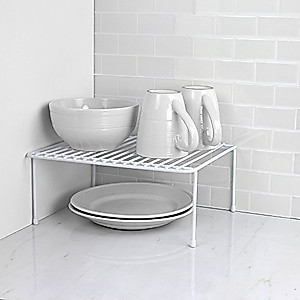 Home Basics Heavy Weight Kitchen Helper Shelf, Small, White