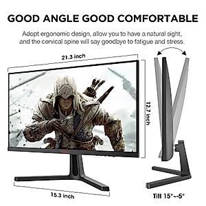 KOORUI 24 Inch Computer Monitor -FHD 1080P Gaming Monitor 165Hz VA 1ms, AdaptiveSync Technology, LED Monitors with Ultra-Thin, HDMI X2 /DP, VESA Compatible, Eye Care 24E4