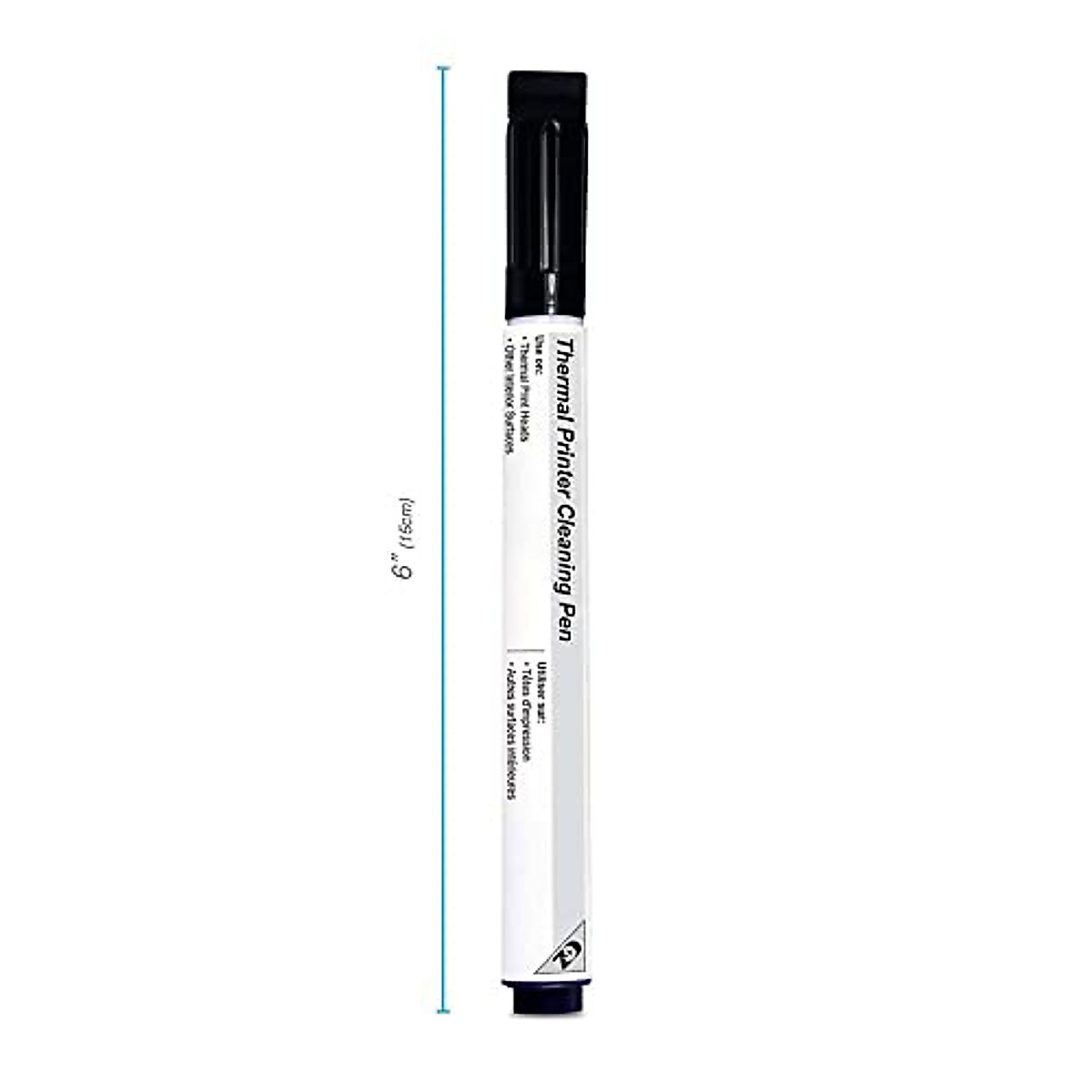 Waffletechnology KICTeam Printhead Cleaning Pen with Chisel Cap for Quickly Removing Contaminants from Thermal Printers Including Label Printer, and Shipping Label Printer (KT-PJC2B12) (12)