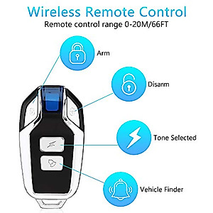 Onvian Remote Control for Wireless Anti-Theft Motorcycle Bike Vehicle Alarm