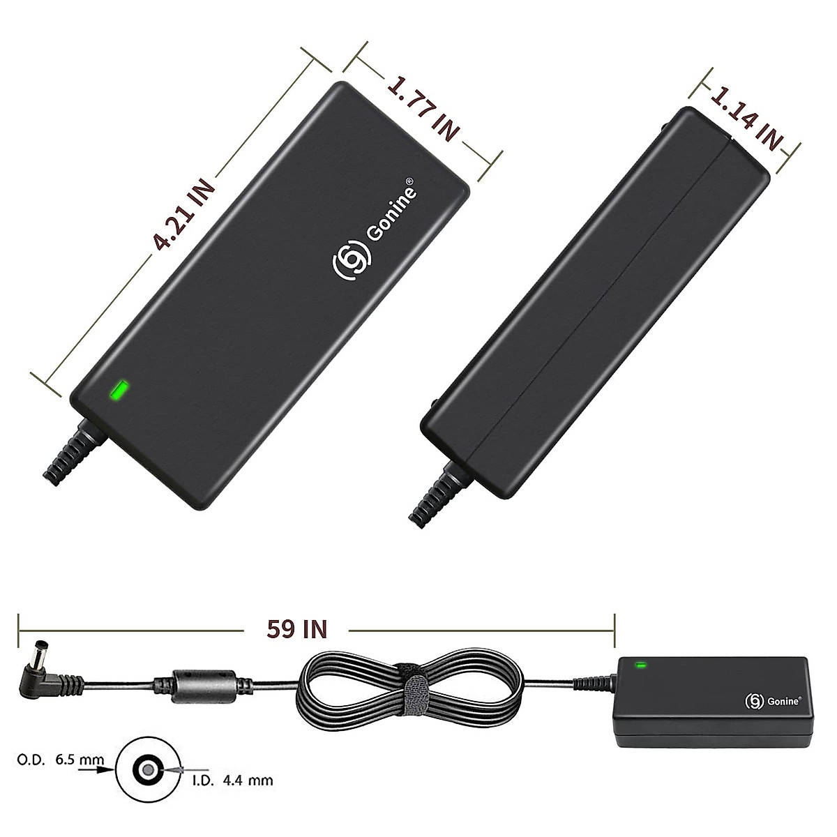 Gonine 14V Power Supply Adapter for Samsung Monitor SyncMaster S22C300H S27D360H UN22F5000AF S27B350H S27E390H 15" 17" 18" 19" 20" 22" 23" 24" 27" LCD TV Charger Cord.