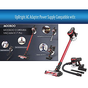 UpBright 26V AC/DC Adapter Compatible with MOOSOO X6 XL-618 XL-618A K17 Pro K17Pro VC01 M24 M8 DC 22.2V 22V Li-ion Battery Cordless Vacuum Cleaner Vac VACX6 XL618A S012A2600400U Power Supply Charger