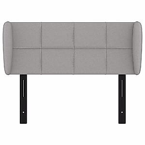 Headboard with Ears,Comfortable Headboard,College Headboard,Hotel Headboard,Bedroom Furniture,Modern Style,Soft Headboard,for Apartment,Bedroom,Study Room,Light Gray 40.6"x9.1"x30.7"/34.6" Fabric