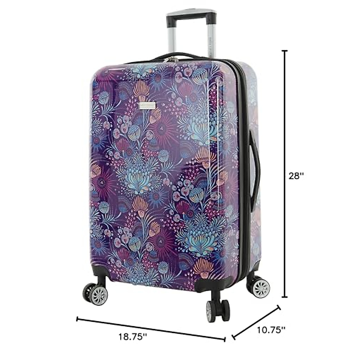 Travelers Club Bella Caronia Deluxe 20", 3 Luggage & Travel Accessories, Jardin, 7 Piece Set