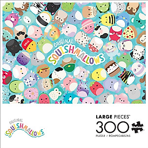 Buffalo Games - Squish Mallow - Squishmallow Friends - 300 Piece Jigsaw Puzzle for Adults Challenging Puzzle Perfect for Game Nights - Finished Size is 21.25 x 15.00