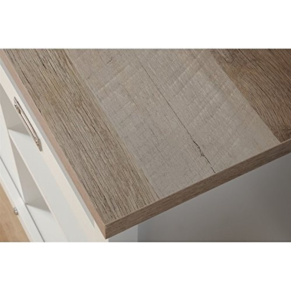 Sauder Adept Storage Credenza, Soft White finish