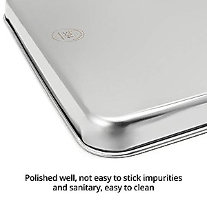 QWORK Stainless Steel Surgical Tray, for Medical Instruments, Tattoo, Surgical Supplies, 15 3/4"×11-13/16"×1", Flat Bottom Tray