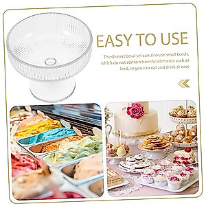 YARNOW Ice Cream Goblet Clear Glass Bowls Clear Glass Mugs Dessert Plates Glass Footed Ice Cream Bowls Clear Glass Parfait Cups Ice Cream Cups Glass Sundae Trifle Cup Appetizer Cup Glass