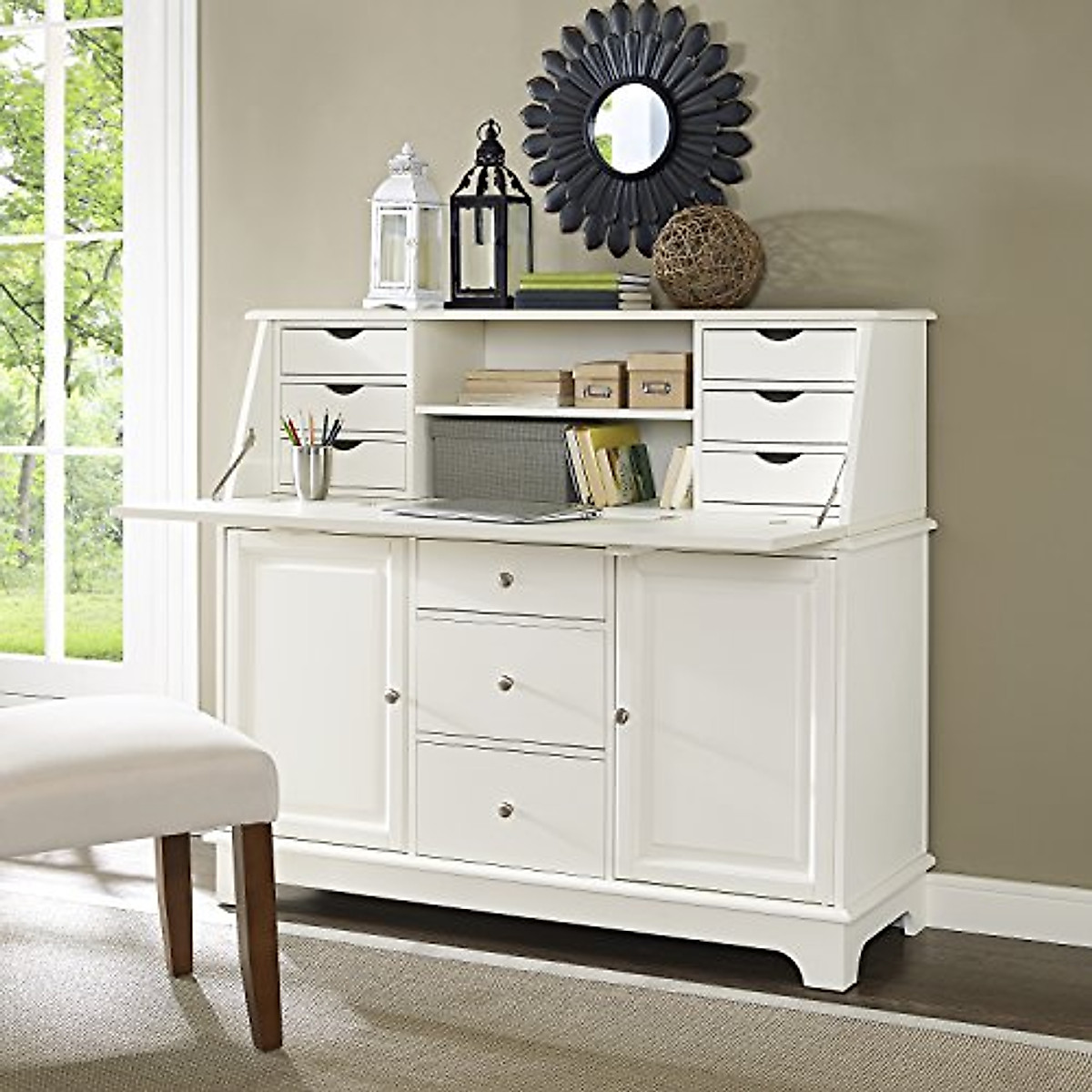 Crosley Furniture Sullivan Secretary Desk - White