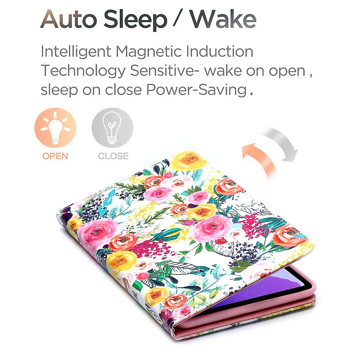 MonsDirect for Amazon Kindle Fire HD 8 & 8 Plus Case (12th/10th Generation 2024/2022/2020 Release), PU Leather Stand Cover, Auto Wake/Sleep with Pen Holder for Fire HD 8/8 Plus 2024/2022/2020, Rose