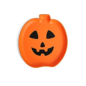 Halloween Pumpkin Silicone Baby & Toddler Plates Set With Fork & Spoon