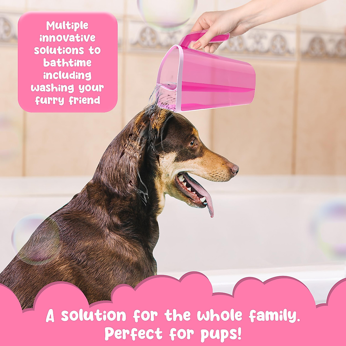 S.C. Products, Inc. Tear-Free Bathing Experience with Rinse Cup - Soft Flexible Edge, Comfortable Handling & 40 Oz Capacity