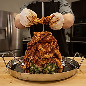 Trompo King Stainless Vertical Skewer, Barbecue Grill Stand, Great for Tacos Al Pastor, Shawarma, Brazilian Churrasco, Whole Chickens, Kabobs, and Many Other Delicious Dishes That Require Skewers!