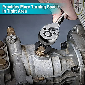 DURATECH Crows Foot Wrench Set 3/8" Drive, 11PCS CR-V Steel, Large SAE 3/8"-1" Crowfoot Flare Nut Wrench Set with Storage Tray, for Automotive Repair Work Hard-To-Reach Areas…