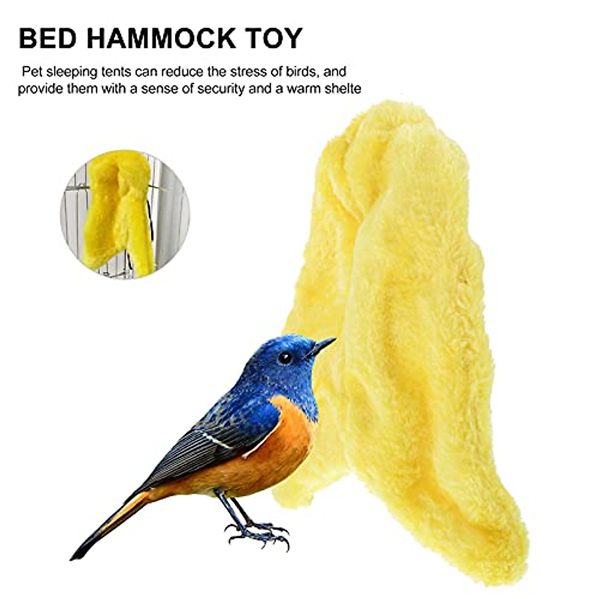 iplusmile Bed Buddy 1pc Sleeping - Winter Yellow Perch Pigeon Furry Fleece Toy Conure Warm Covers Bunk L Parrot Cockatiel Small Msdium Birds Shelter Size Cage Budgie Bedding Corner Plush Hammock