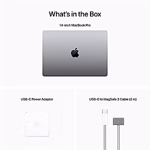 Apple 2023 MacBook Pro Laptop M2 Pro chip with 12‑core CPU and 19‑core GPU: 14.2-inch Liquid Retina XDR Display, 16GB Unified Memory, 1TB SSD Storage. Works with iPhone/iPad; Space Gray