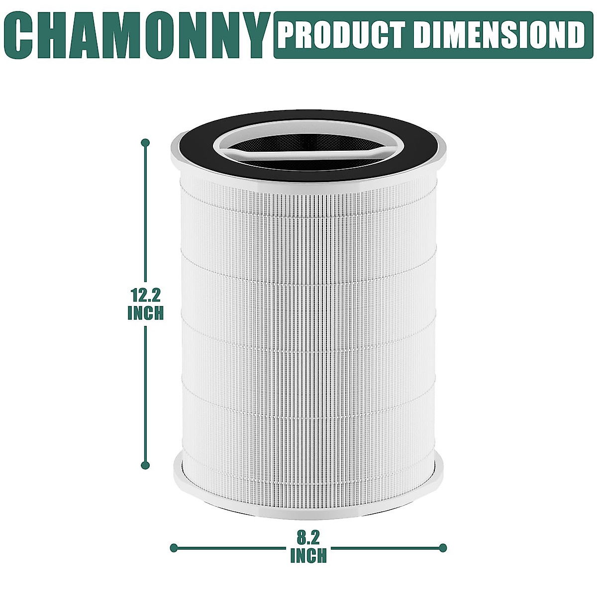 CHAMONNY P200S/G200S Filter Replcement, Compatible with Ganiza G200S/G200 and Welov P200S/P200 Pro Air Purifier, 3-in-1 H13 True HEPA Filter and Pre-Filter, 2 Pack
