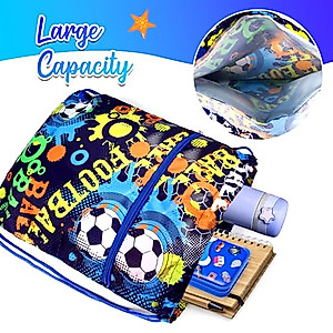 RLGPBON Sports Drawstring Backpack - Drawstring Bags for Boys Kids Swim Bag for Beach Swim Swimming Pool Draw String Bags