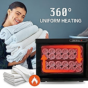 18L Professional Towel Warmer, Large Hot Towel Warmer, The RetainTime Towel Warmer is Suitable for Salons, Beauty, Spas, Pedicures and Other Professional Stores.(Black Towel Warmer)