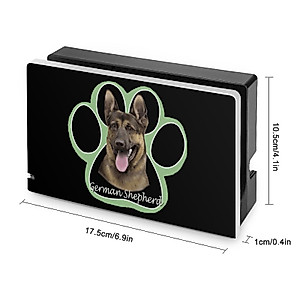 German Shepherd Dog Paw Anti Scratch Dust Cover Compatible with Switch Dock Replacement Print Skin Shell