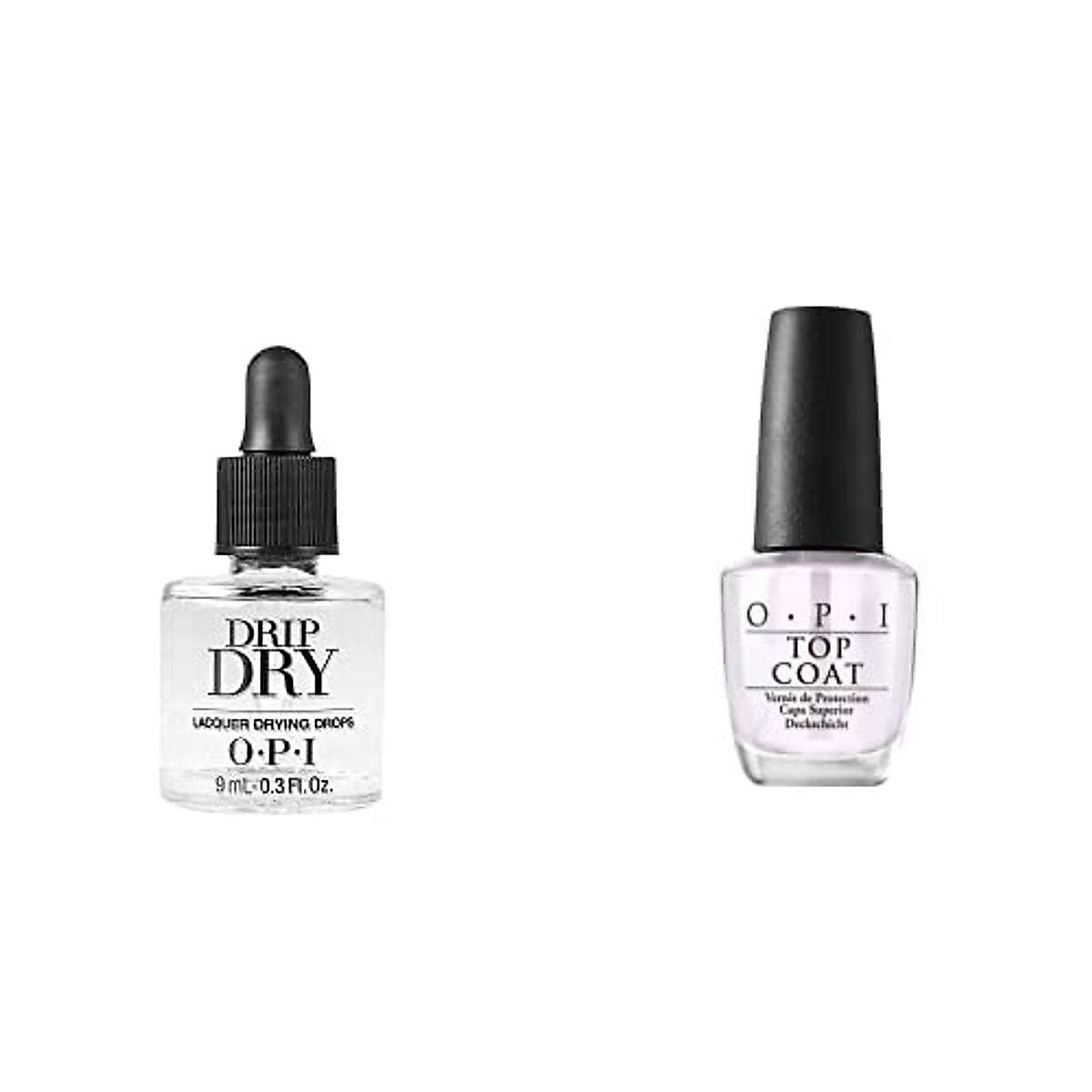 OPI Nail Lacquer Top Coats, Original, 0.5 fl.oz, Drip Dry Lacquer Drying Drops, 0.3 fl.oz
