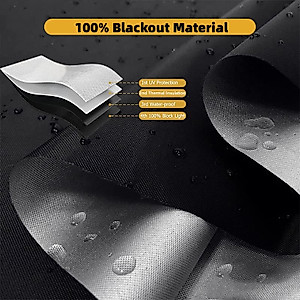 (2024 Upgrade) 5-Piece Set Blackout Shades/Blinds for Windows, 157" x 57"Portable Blackout Curtains/Window Cover for Bedroom, Travel, Baby Nursery, Office