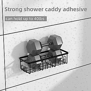 HSD Houseware Corner Shower Caddy Adhesive Replacement 4 PCS, Waterproof No Drilling Shower Shelf Adhesive Replacement, Self Adhesive Hooks for Hanging Soap Dish Towel Holder Toothbrush Holder