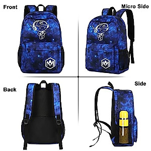 Bluboon School Backpack for Boys Teens Bookbag Travel Daypack Kids Lunch Bag Pencil Case (The Little Prince-3pcs)
