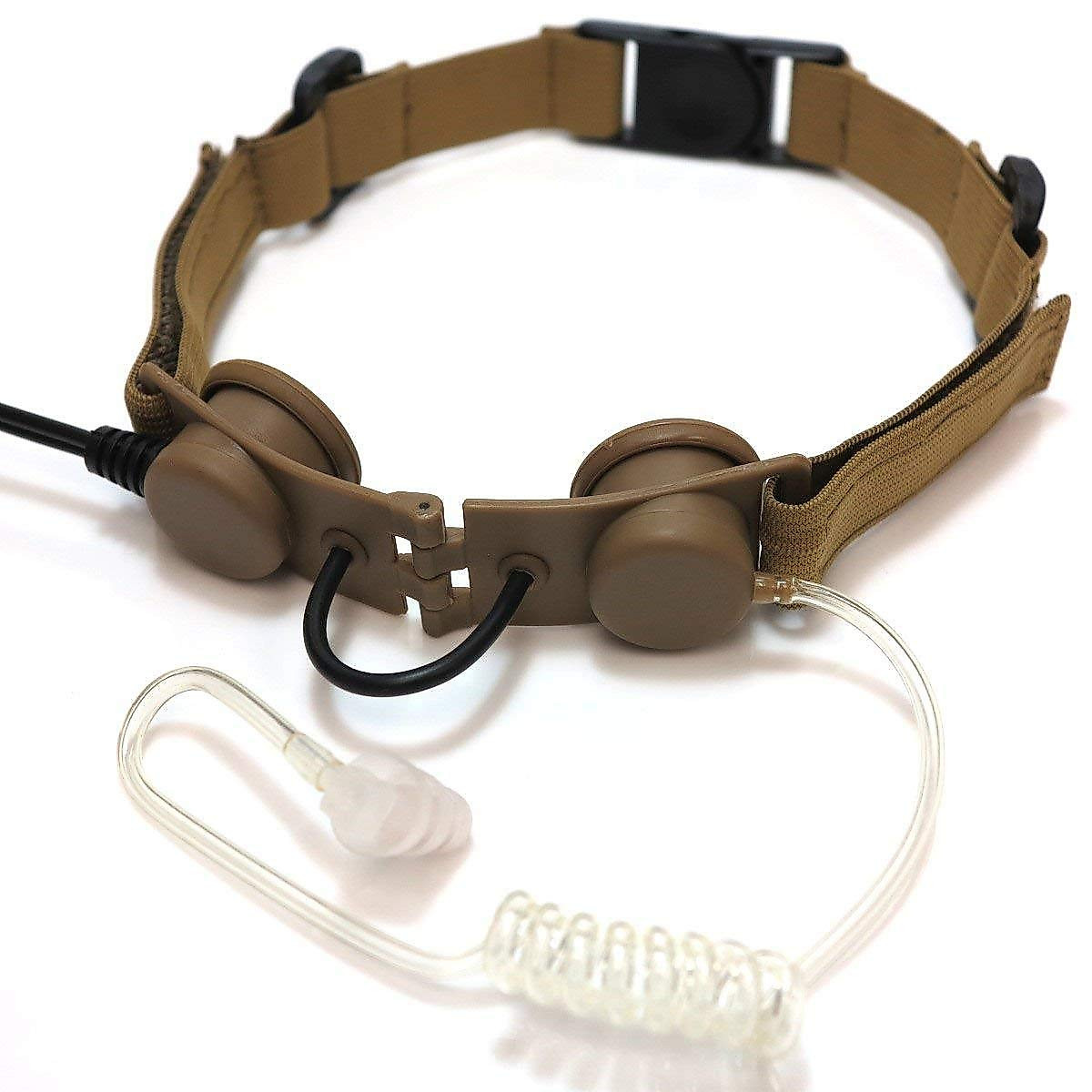 Armorwerx Covert Military Throat Mic Headset (Tan)