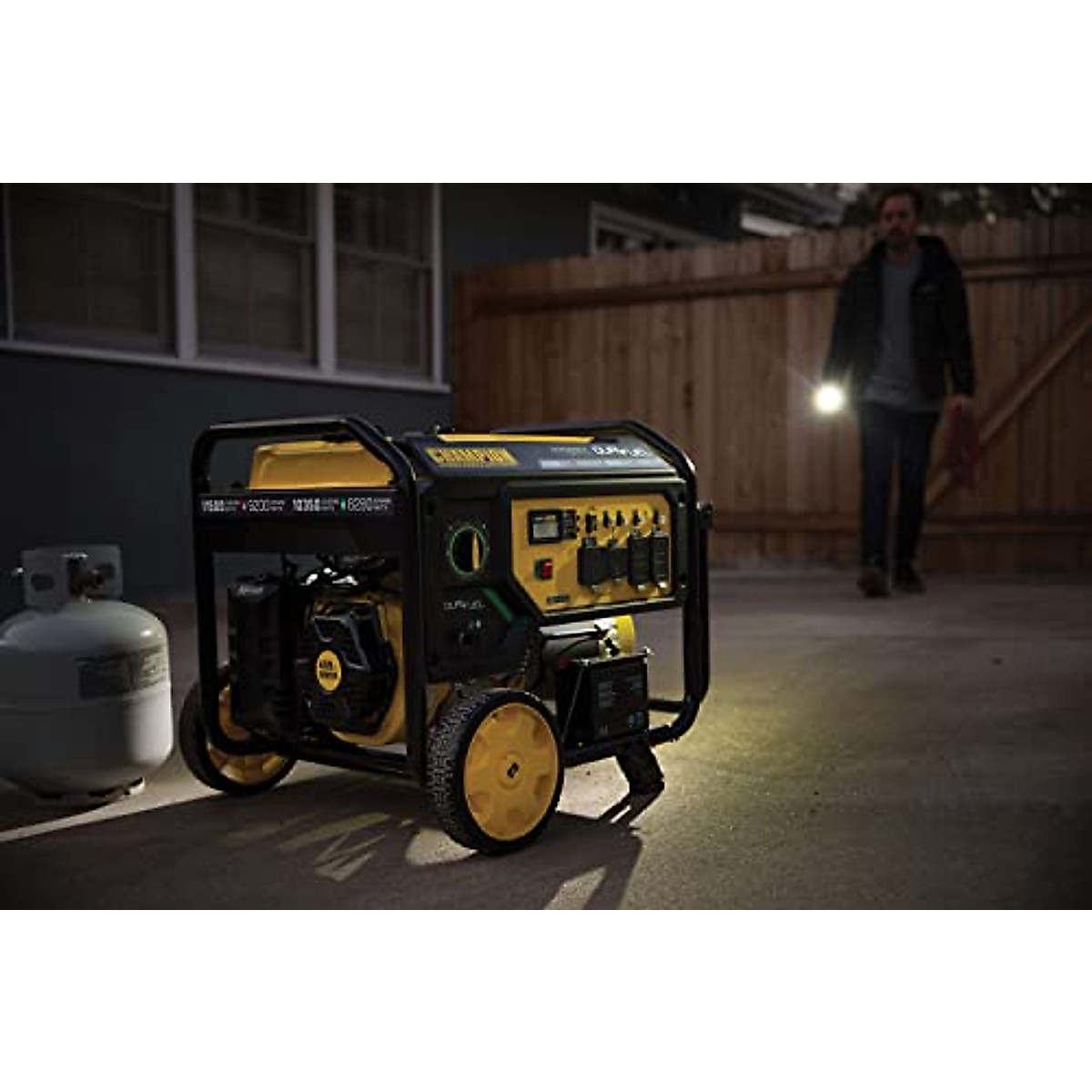 Champion Power Equipment 201194 11,500/9,200-Watt Dual Fuel Portable Generator, Electric Start