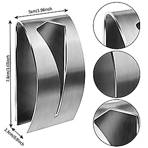 Boao Self Adhesive Grabber Stainless Steel Kitchen Dish Towel Hook Wall Mount Non Drilling Towel Hangers Rack Hand Towel Hook Tea Towel Holders for Bathroom