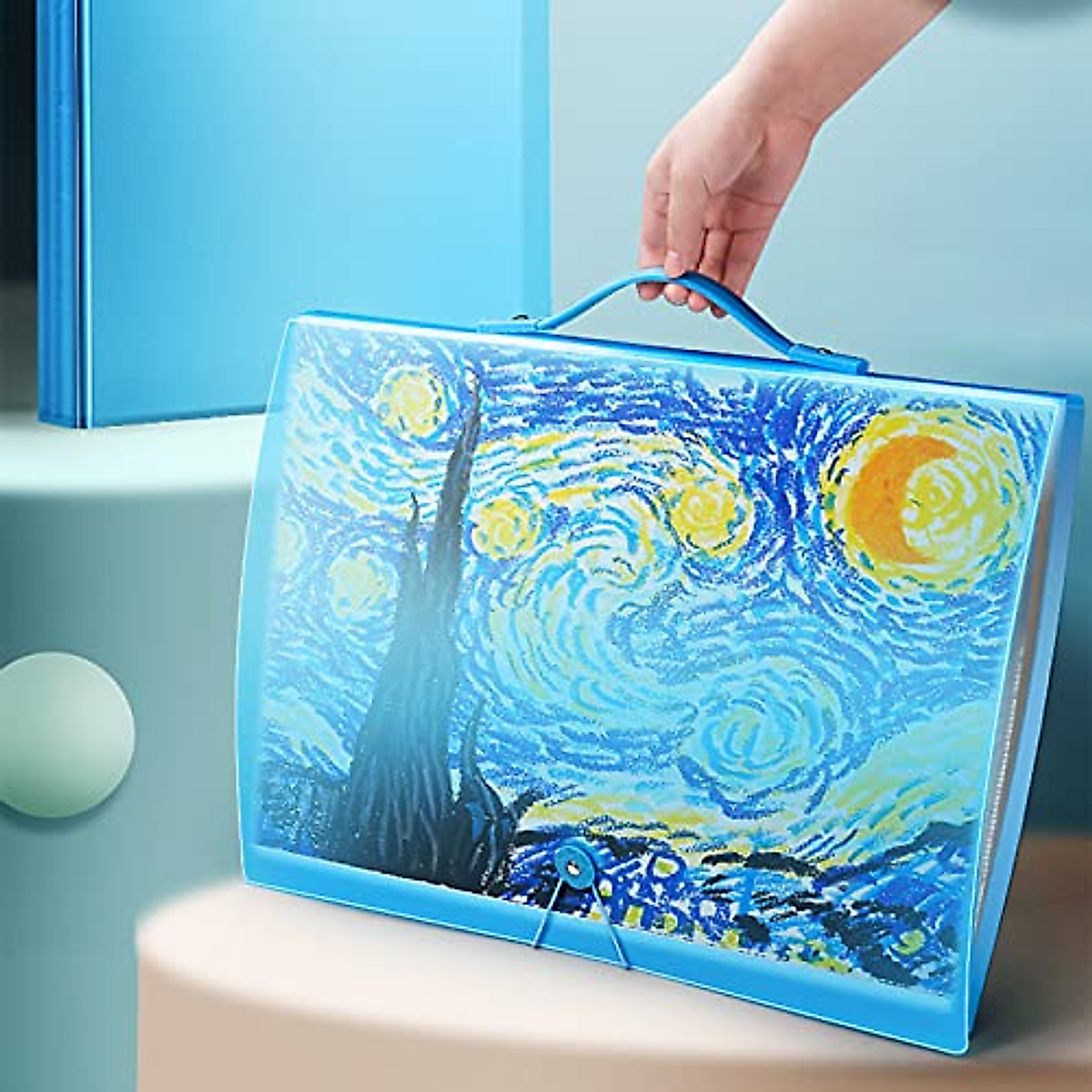 NMFIN A2 Diamond Painting Storage Book Kits - Sketch Painting Art Portfolio Portable Collection Folder, Diamond Painting Kits for Adults Accessories with 30 Pocket Slevees Protectors