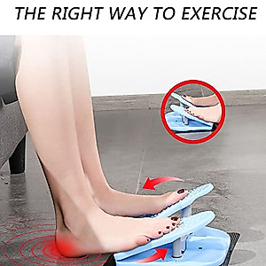 LTLCLZ Stair Mute Step Machine Exerciser for Home Use Desk Pedal Cycle Exerciser Sitting Stepper Mini Multi Functional Fitness Equipment,Light Blue