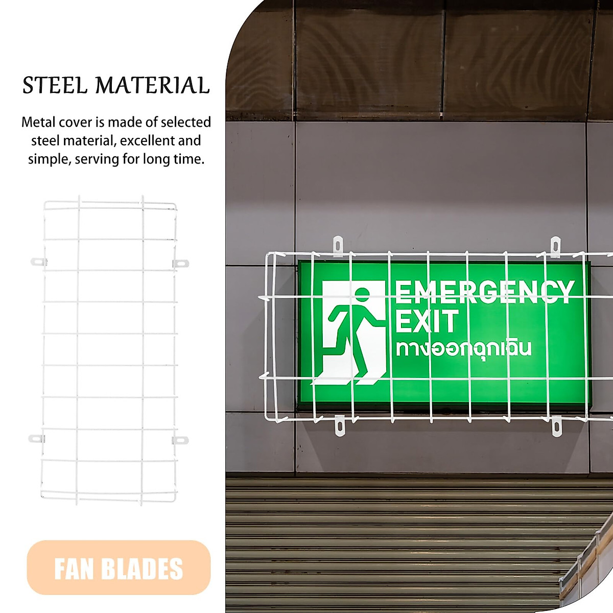 4pcs Emergency Light Protection Wire Guard for Emergency Signal Light Wall Emergency Signal Light Wire Guard Wire Guard for Signal Light Wall Signal Light Wire Guard