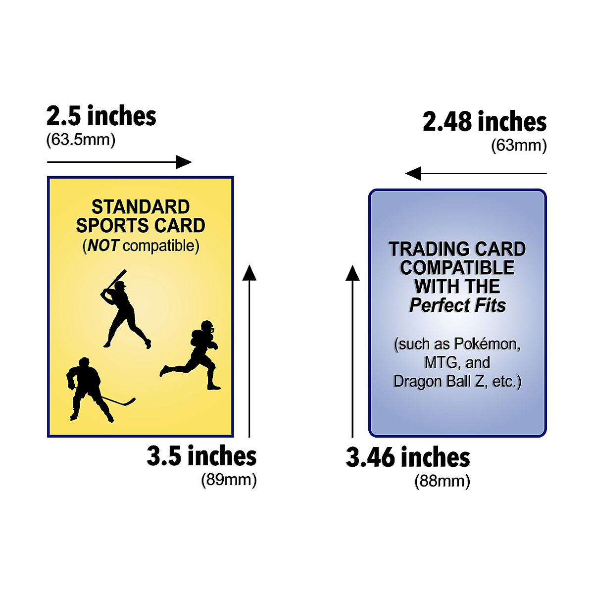 200 Premium Ultra Clear, Perfect for Double sleeving, fits Standard Size Trading Cards Magic The Gathering, Pokemon, Dragon Ball Super by Pro Support