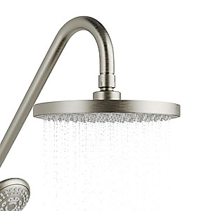 PULSE ShowerSpas 1011-III-BN Kauai III Shower System with 8" Rain Showerhead, 5-Function Hand Shower, Adjustable Slide Bar and Soap Dish, Brushed Nickel Finish