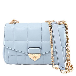 Michael Kors Pale Blue Soho Small Quilted Leather Shoulder Bag