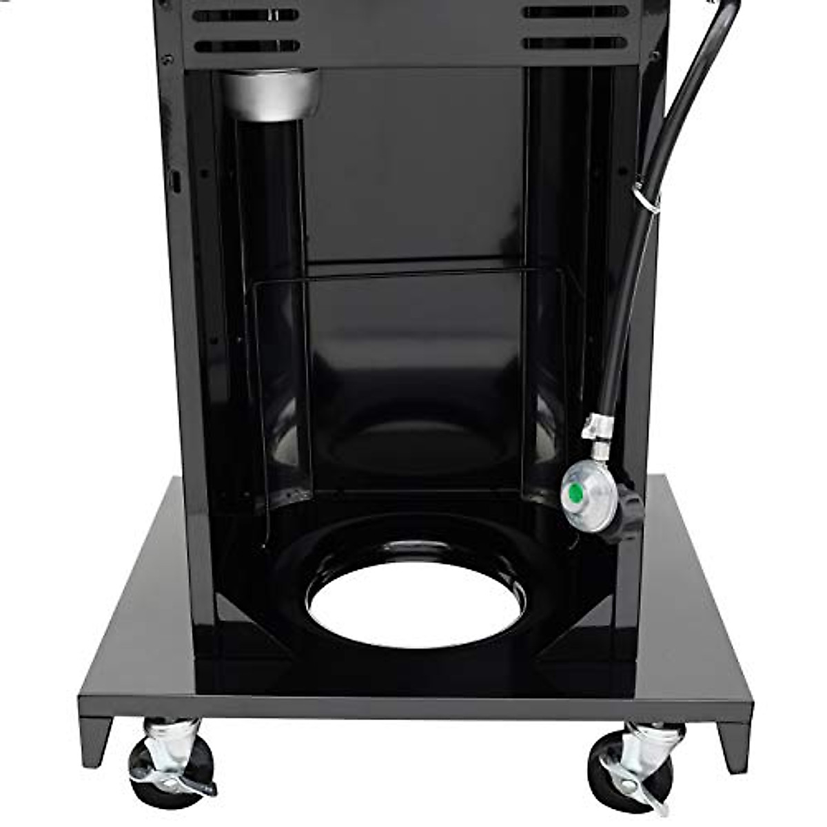 Kenmore 3-Burner Outdoor BBQ Grill | Liquid Propane Barbecue Gas Grill with Folding Sides, PG-A4030400LD, Pedestal Grill with Wheels, 30000 BTU, Black