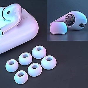 Replacement Ear Tips Ear Hooks for AirPods Pro Silicon Ear Buds Tips with Portable Storage Box Fit in The Charging Case (L+M+S)