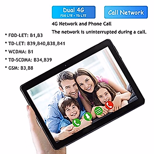 10.1 Inch Tablet, for Android11.0 System 8MP 16MP Portable Tablet HD Screen for Office (US Plug)