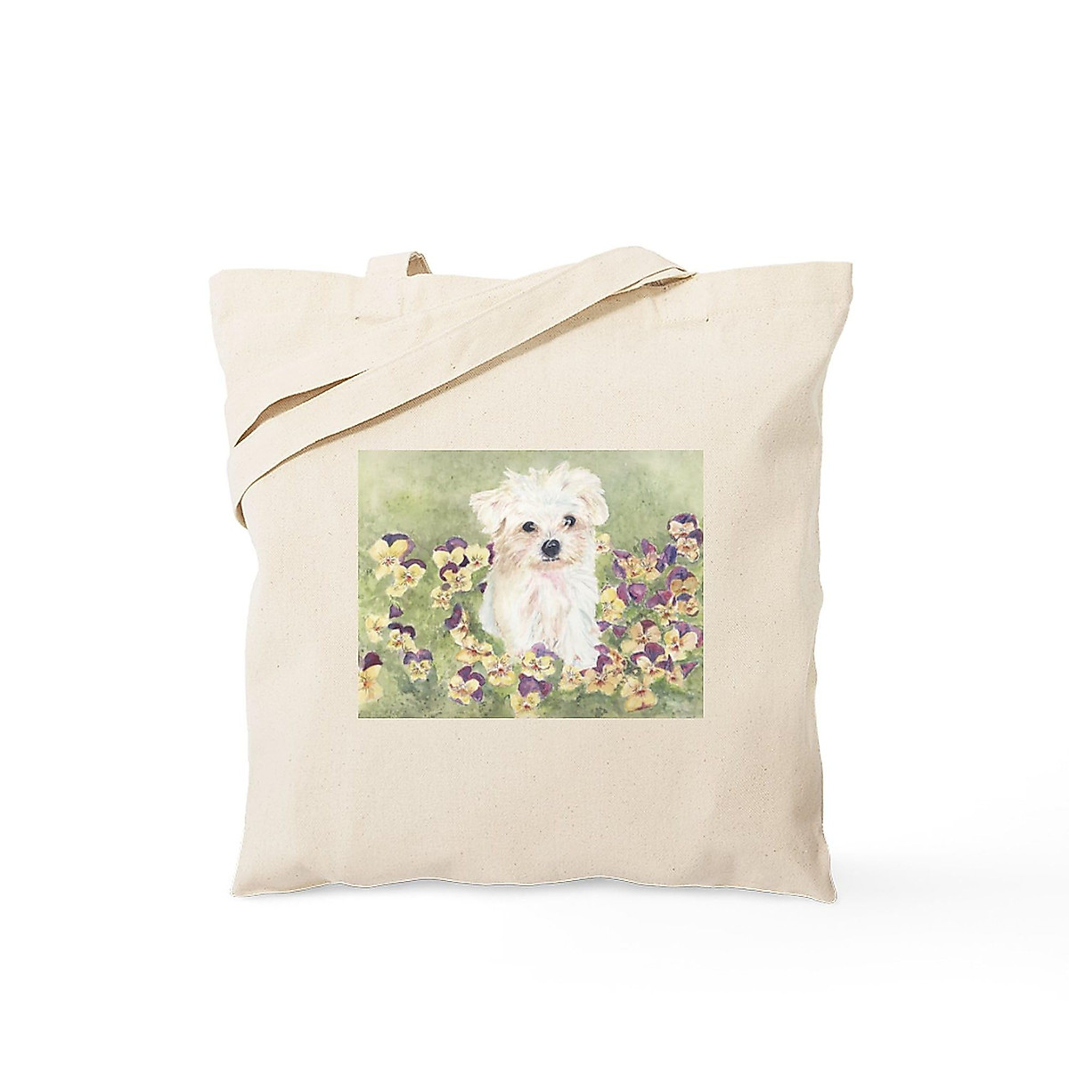 CafePress Maltese Puppy Tote Bag Canvas Tote Shopping Bag