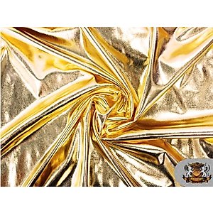 1 X Spandex Metallic Gold Fabric /60"/ Sold by The Yard