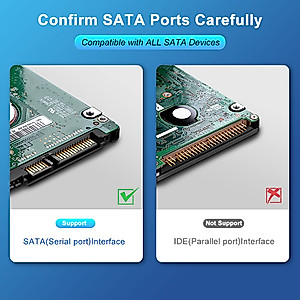 ELECTOP SATA III Cable, 6Gbps Straight HDD SDD Data Cable, SATA 3.0 Nylon Braided Cable with Locking Latch for SATA HDD, SSD, CD Driver, CD Writer(20 Inch, Black,5 Pack)