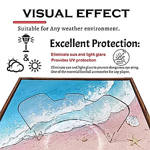 CNPMANT Football Visor, Youth and Adult Football Helmet Viosor. Facial Protection Visor For Football Helmet Accessories, Shock Resistance, Scratch Resistant, UV Block, Reduces Glare, Enhances Clarity.