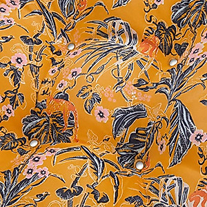 Vera Bradley by Classic Accessories Water-Resistant Patio Chair Cushions, 19 x 19 x 5 Inch, 2 Pack, Rain Forest Toile Gold, Chair Seat Cushions